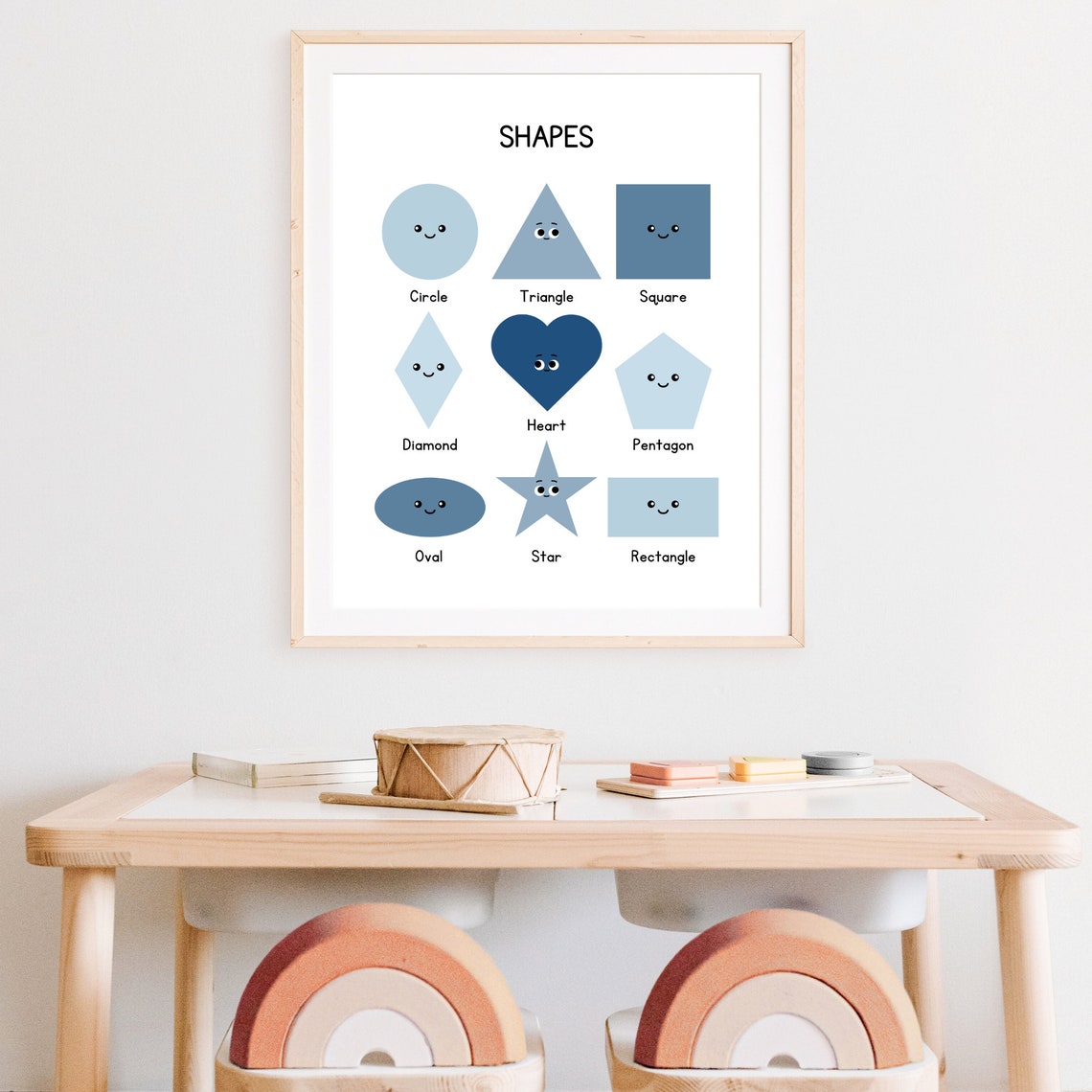 Shapes Poster Printable, Shapes Print, Educational Wall Art ...