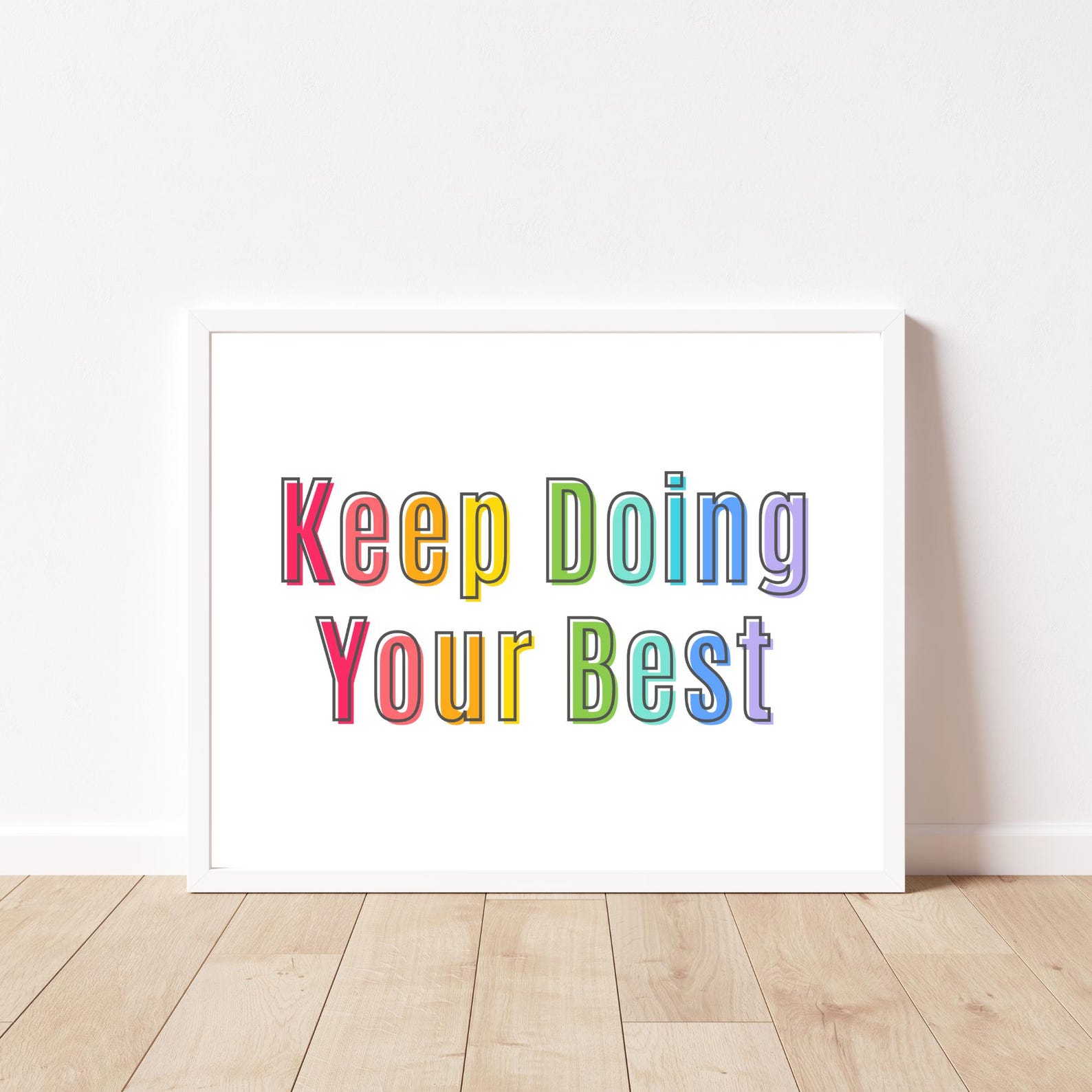 Keep Doing Your Best Printable, Growth Mindset Poster, Kids Positive ...