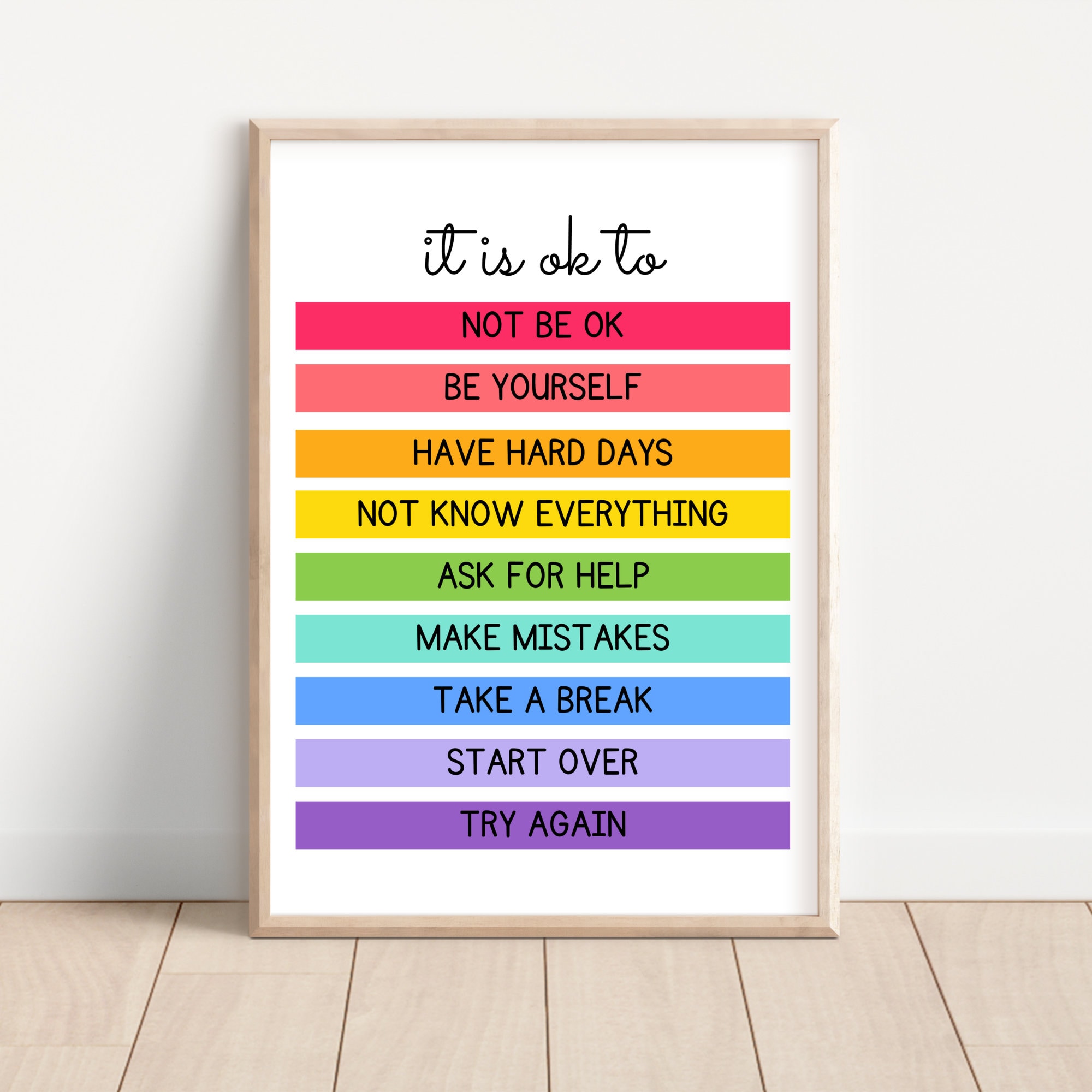 It's Ok to Not Be Ok Poster, It's Okay to Not Be Okay Poster, Classroom ...