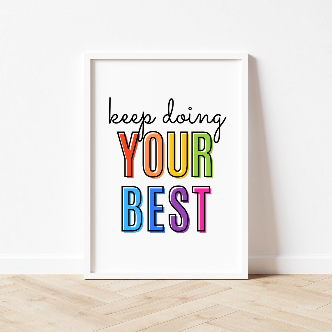 Keep Doing Your Best Printable, Kids Positive Affirmations, Playroom ...
