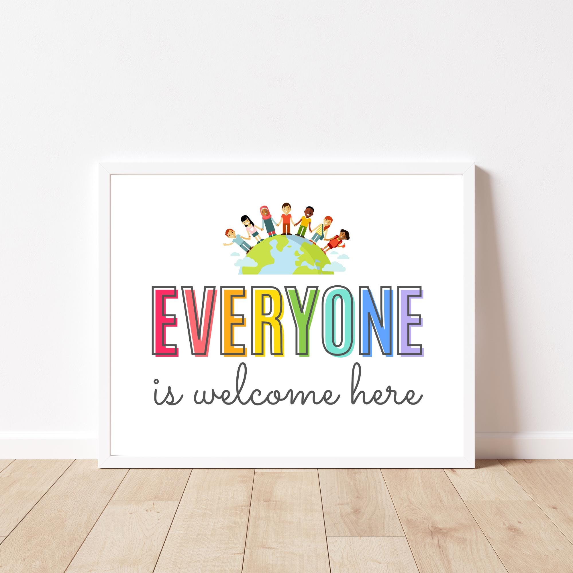 Everyone is Welcome Here, Classroom Poster, Inclusion Poster, Diversity ...