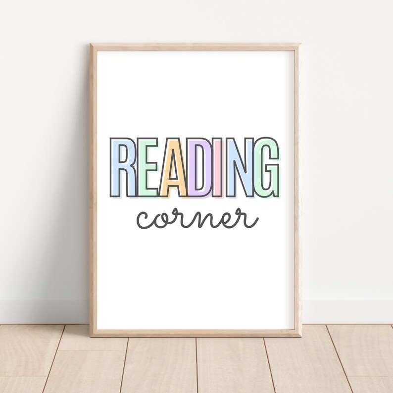 Reading Corner Sign, Reading Corner Wall Art, Reading Corner Decor ...