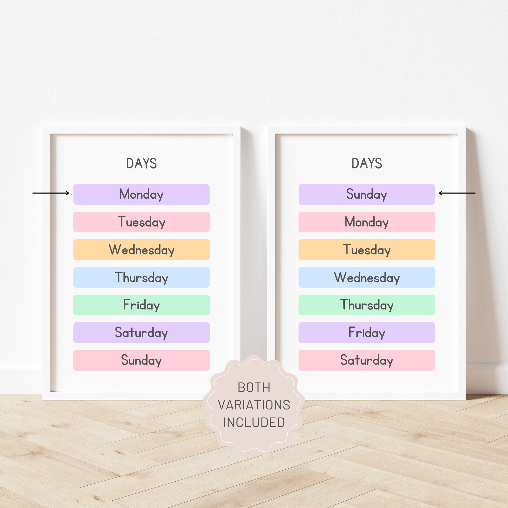 Set of 6 Educational Wall Art, Educational Posters, Classroom Posters ...