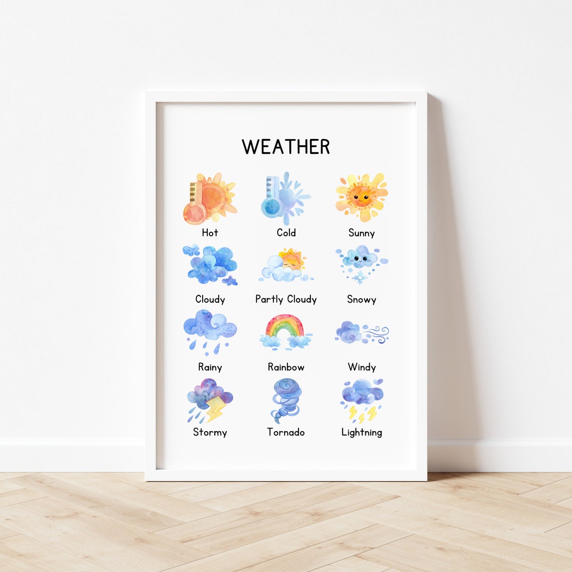 Seasons Poster, Weather Chart, Weather Chart, Educational Posters ...