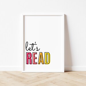 Let's Play Let's Read Set of 2, Playroom Wall Decor, Classroom Posters ...