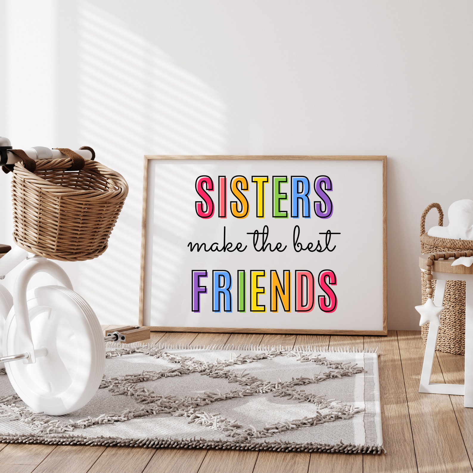 Sisters Make the Best Friends, Sisters Print, Girls Room Wall Art ...