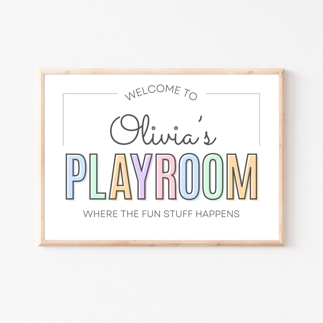 Personalized Playroom Sign, Custom Playroom Sign, Personalized Art ...