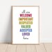All Are Welcome Here Sign, Classroom Poster, Inclusion Poster ...
