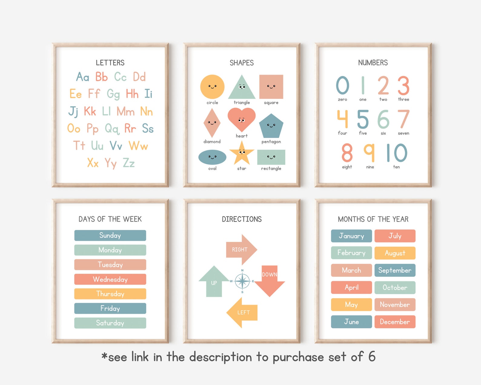Educational Wall Art Print Set of 3, Educational Posters, Classroom ...
