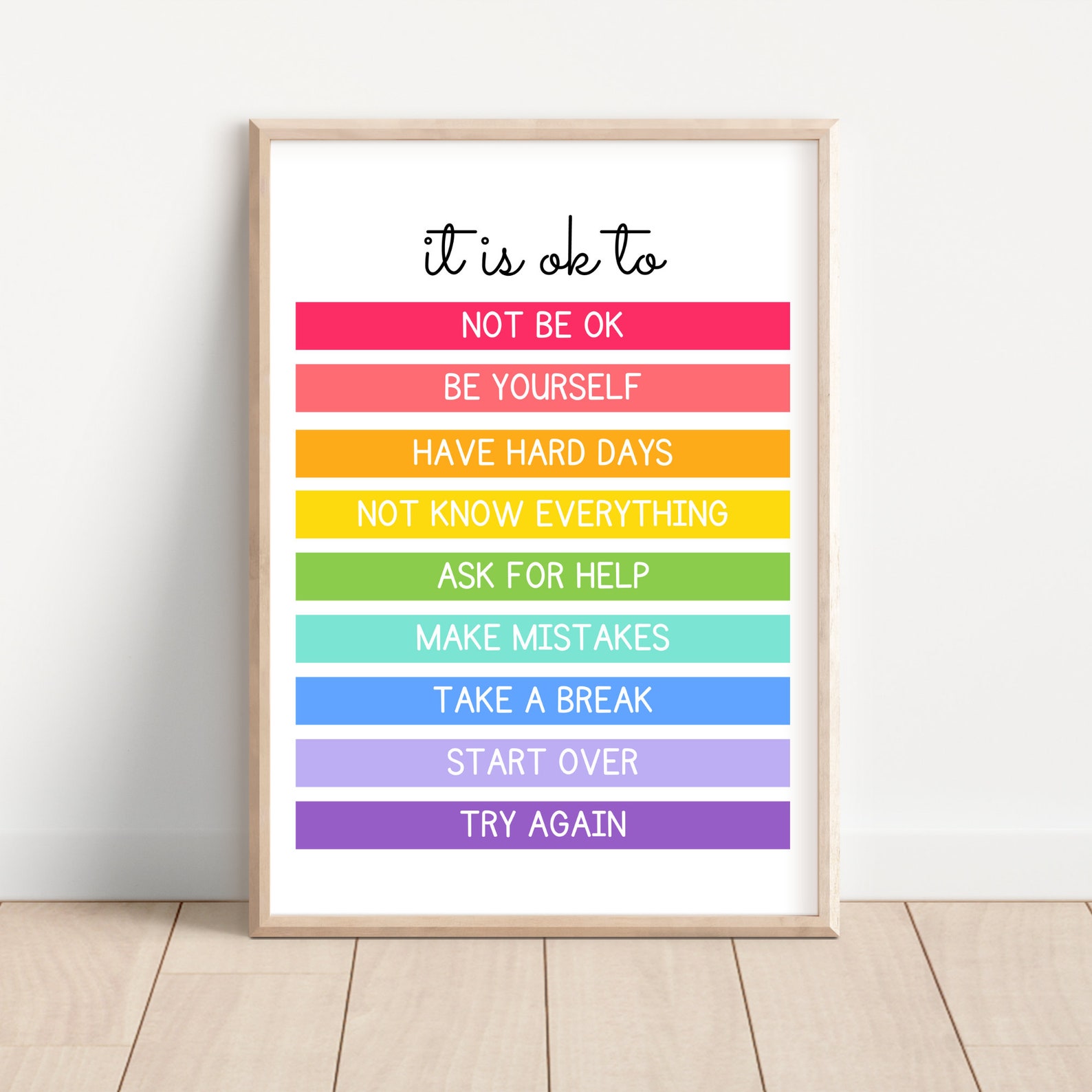 It's Ok to Not Be Ok Poster, It's Okay to Not Be Okay Poster, Classroom ...