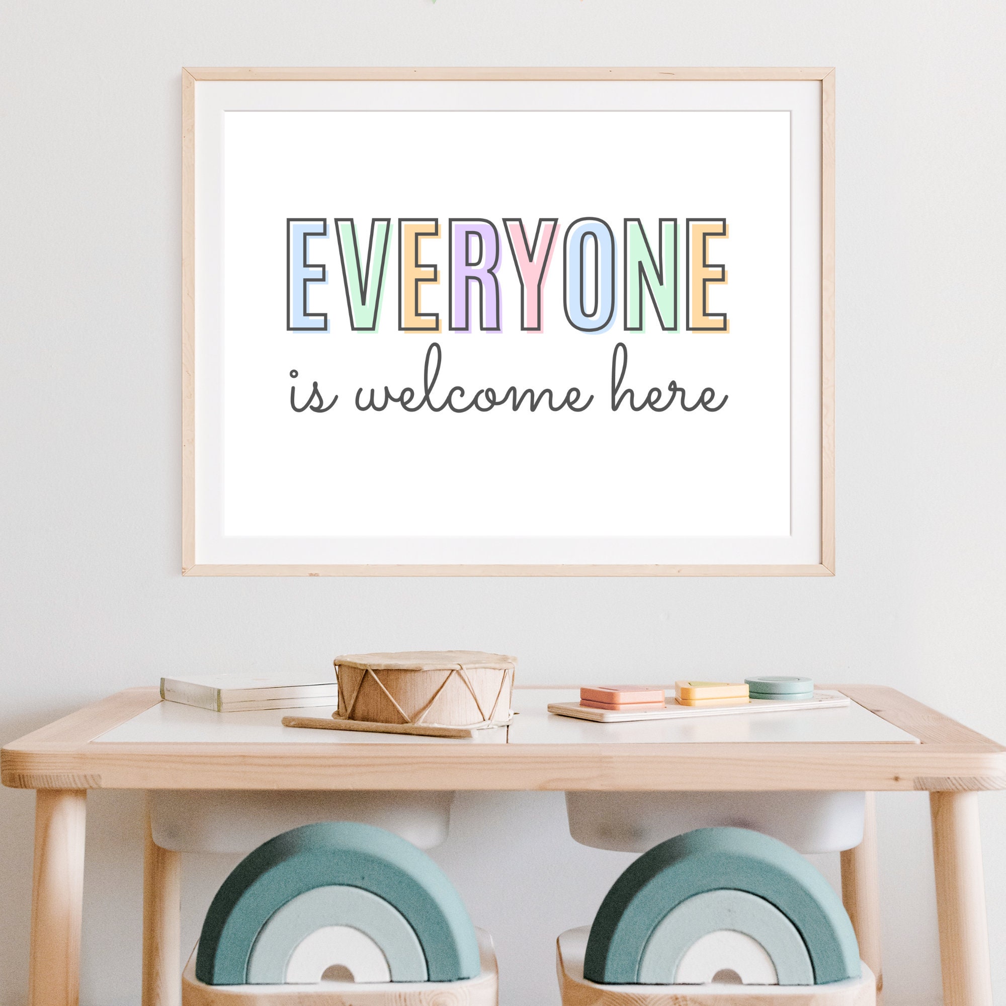 Everyone is Welcome Here, Classroom Poster, Inclusion Poster, Diversity ...