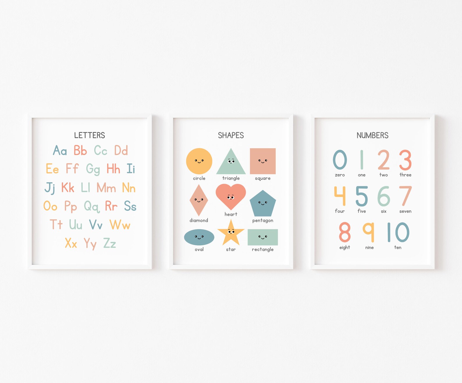 Educational Wall Art Print Set of 3, Educational Posters, Classroom ...