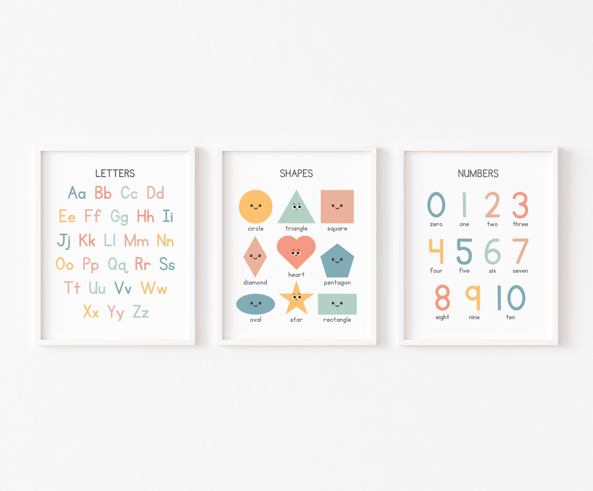 Educational Wall Art Print Set of 3, Educational Posters, Classroom ...