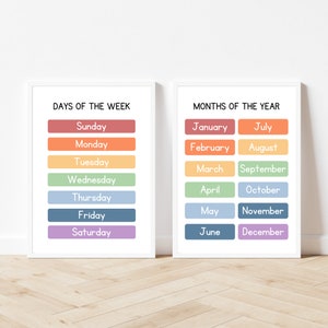 Days of the Week Poster, Months of the Year Poster, Classroom Posters ...