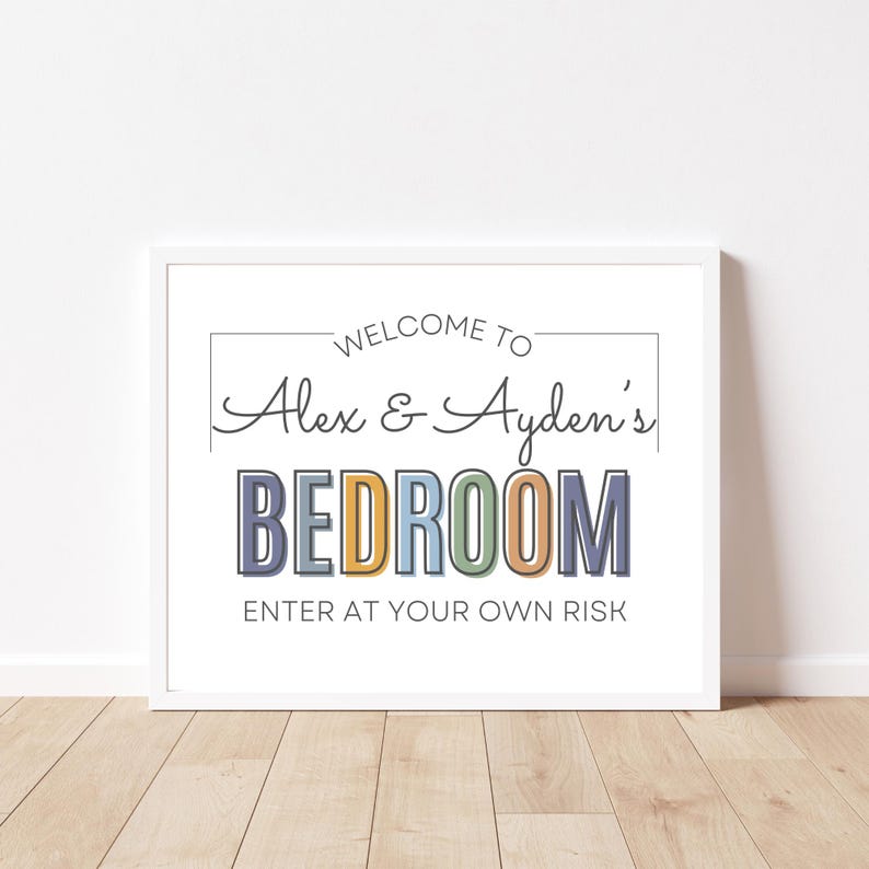 Custom Name Bedroom Door Sign, Personalized Bedroom Sign, Boys Room ...