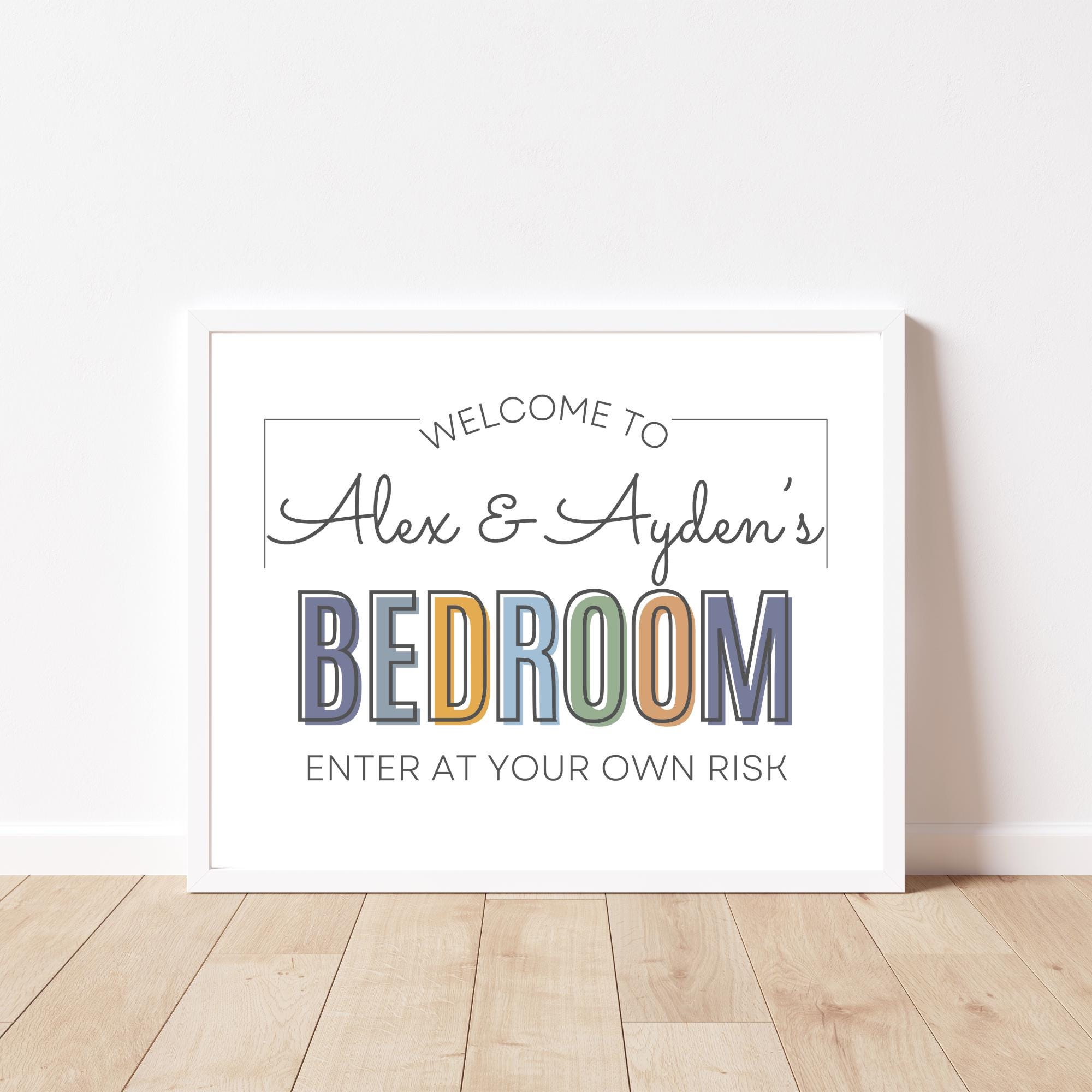 Custom Name Bedroom Door Sign, Personalized Bedroom Sign, Boys Room ...
