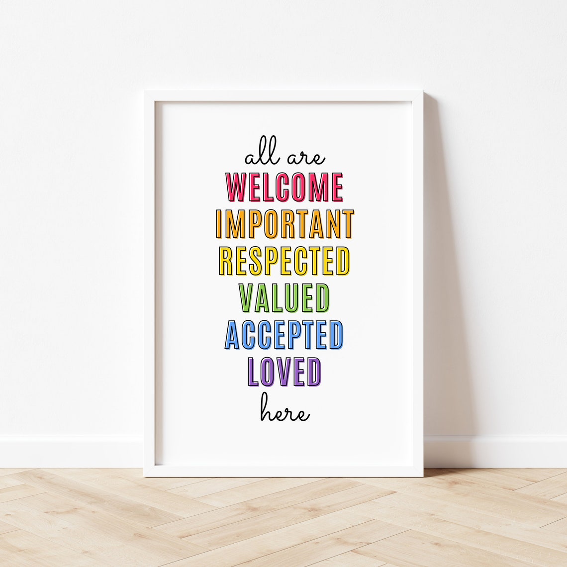 All Are Welcome Here Sign, Classroom Poster, Inclusion Poster ...