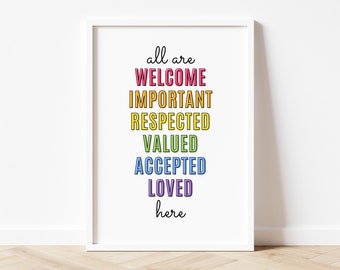 All Are Welcome Here - Etsy