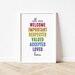 All Are Welcome Here Sign, Classroom Poster, Inclusion Poster ...