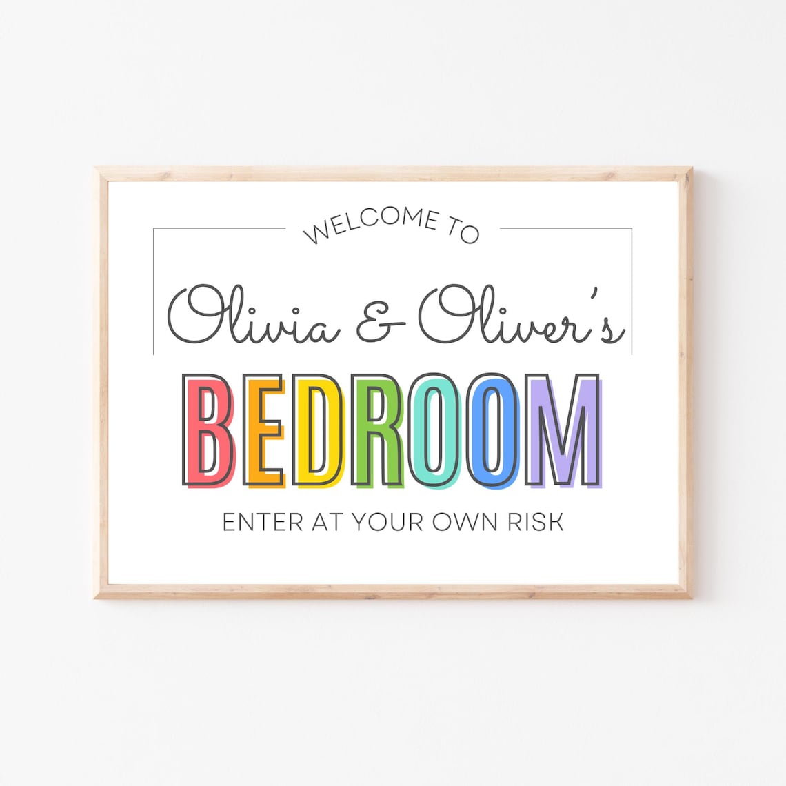Personalized Bedroom Door Sign, Custom Bedroom Sign, Kids Room Art ...