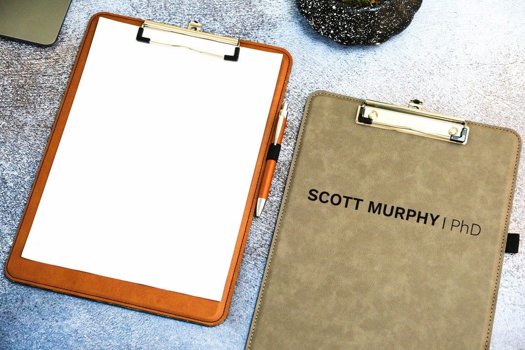 Personalized Leather Clipboard, Name Engraved Clipboard, Doctor Gifts ...
