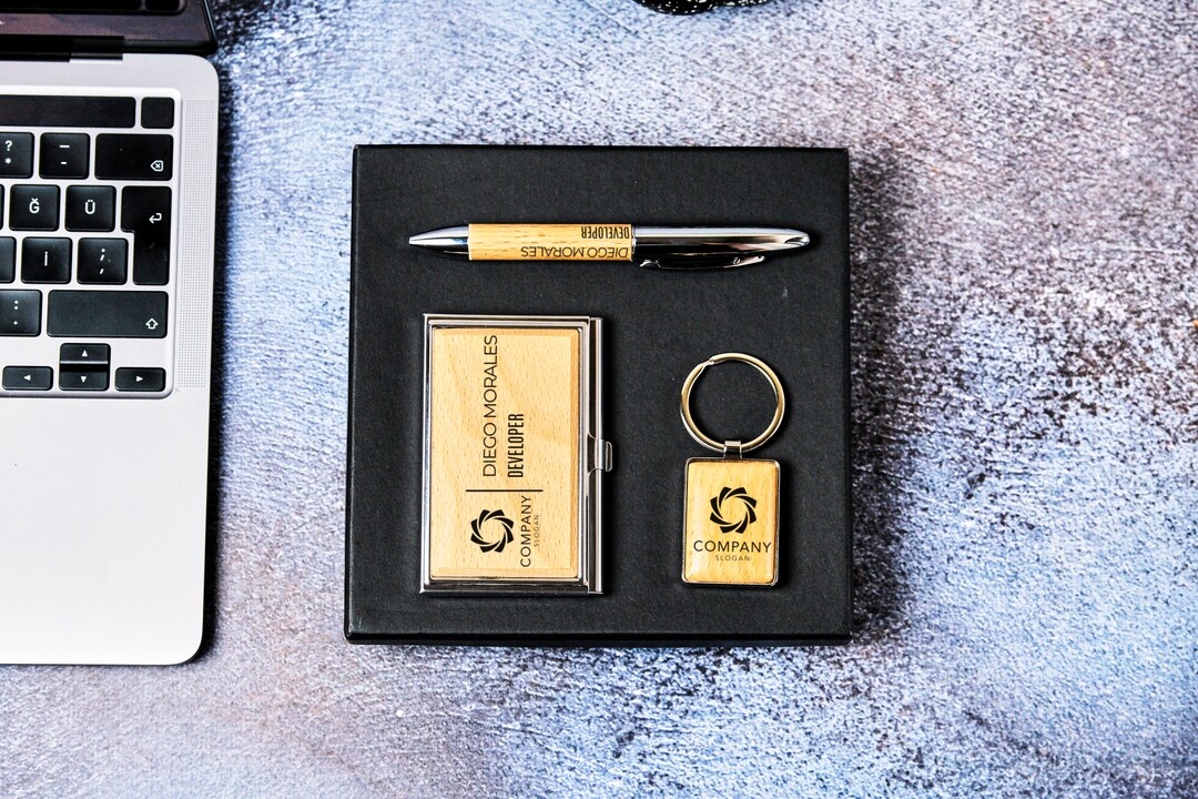 Personalized Business Gift Set, Customer Gift Box, Engraved Company ...