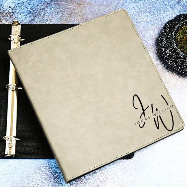 Personalized Leather Binder 3 - Etsy