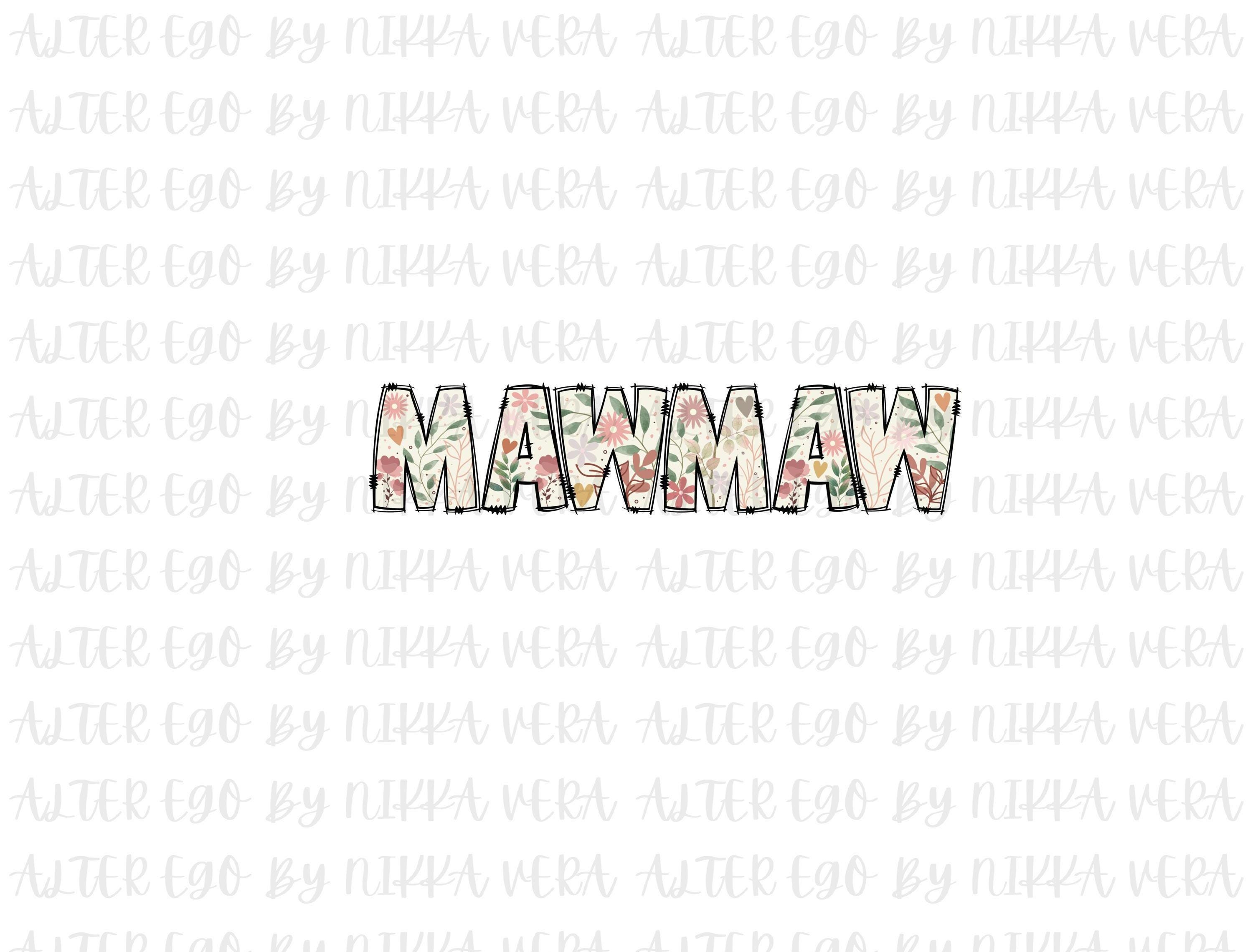 Boho Floral Mawmaw PNG: Retro Grandma Graphic (digital Download) - Etsy