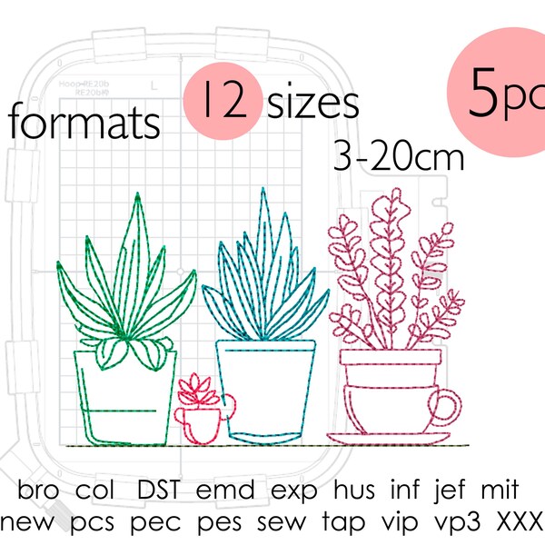 Succulent Embroidery Pattern - Etsy