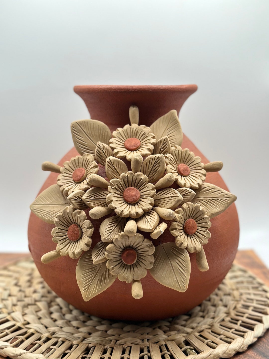 Ollas De Barro Filigrana Flores 3D barro Bordado - Etsy UK