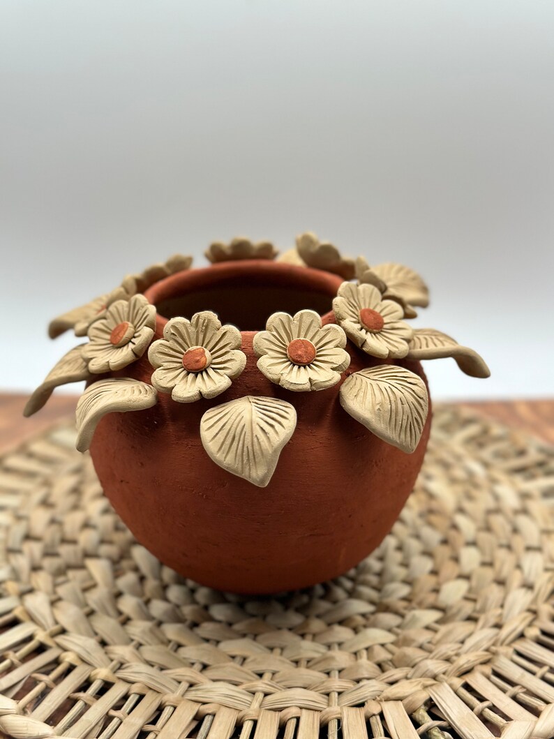 Ollas De Barro Filigrana Flores 3D barro Bordado - Etsy UK
