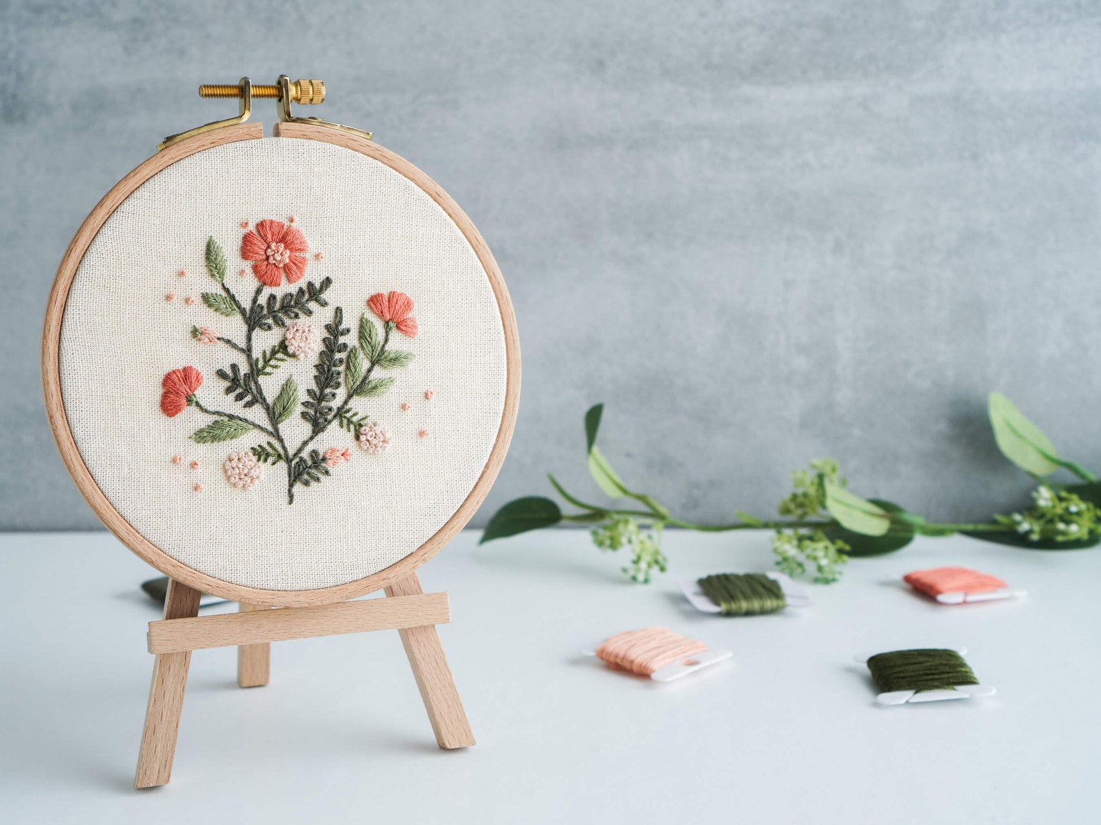 Crimson Carnations Hand Embroidery Pattern, Easy Beginner Friendly ...