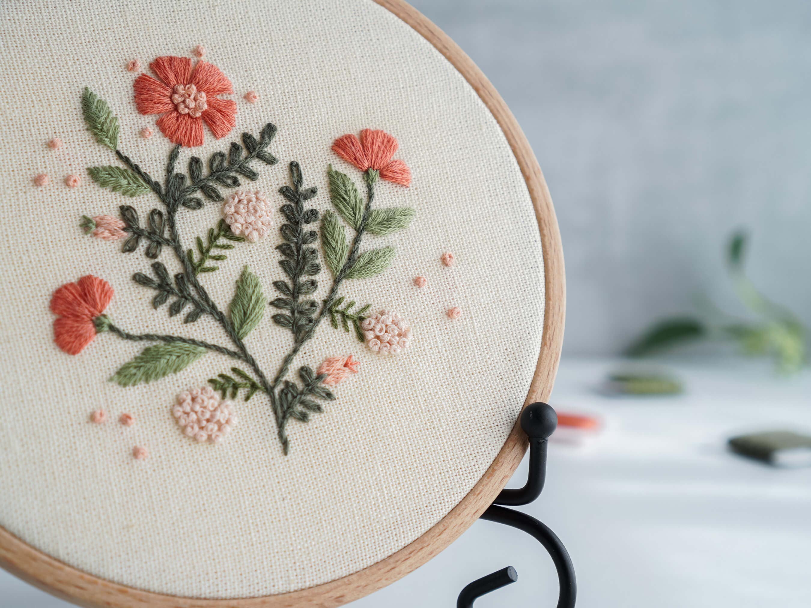 Crimson Carnations Hand Embroidery Pattern, Easy Beginner Friendly ...