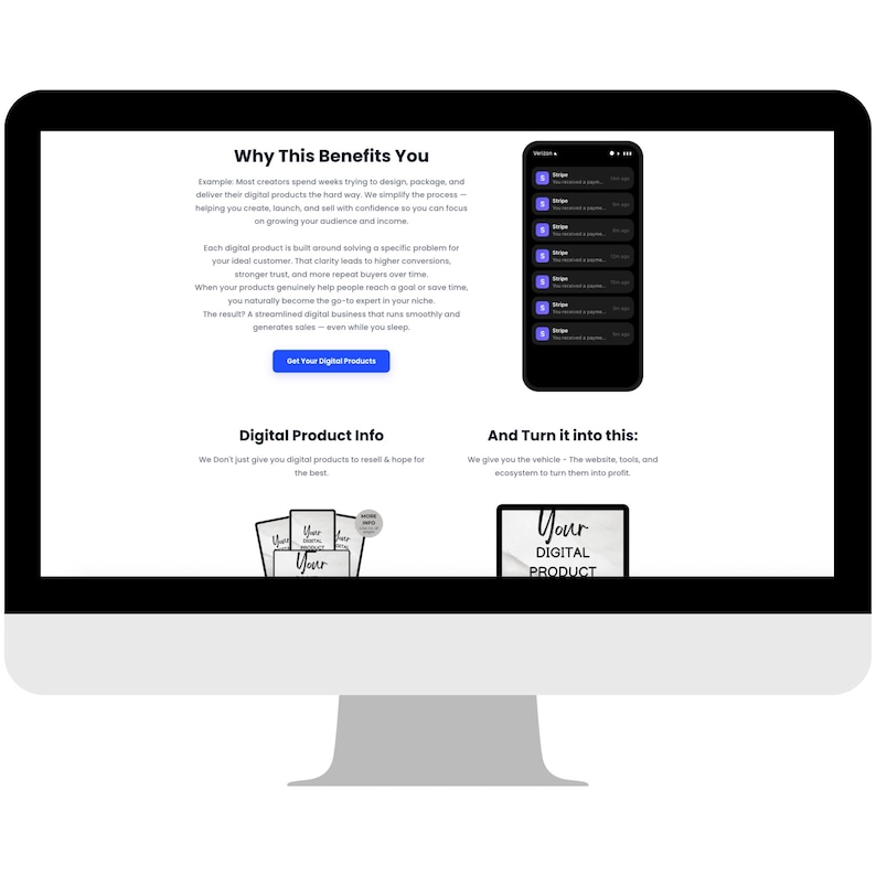 Gohighlevel Digital Product Funnel Template With Custom Code & Animated ...
