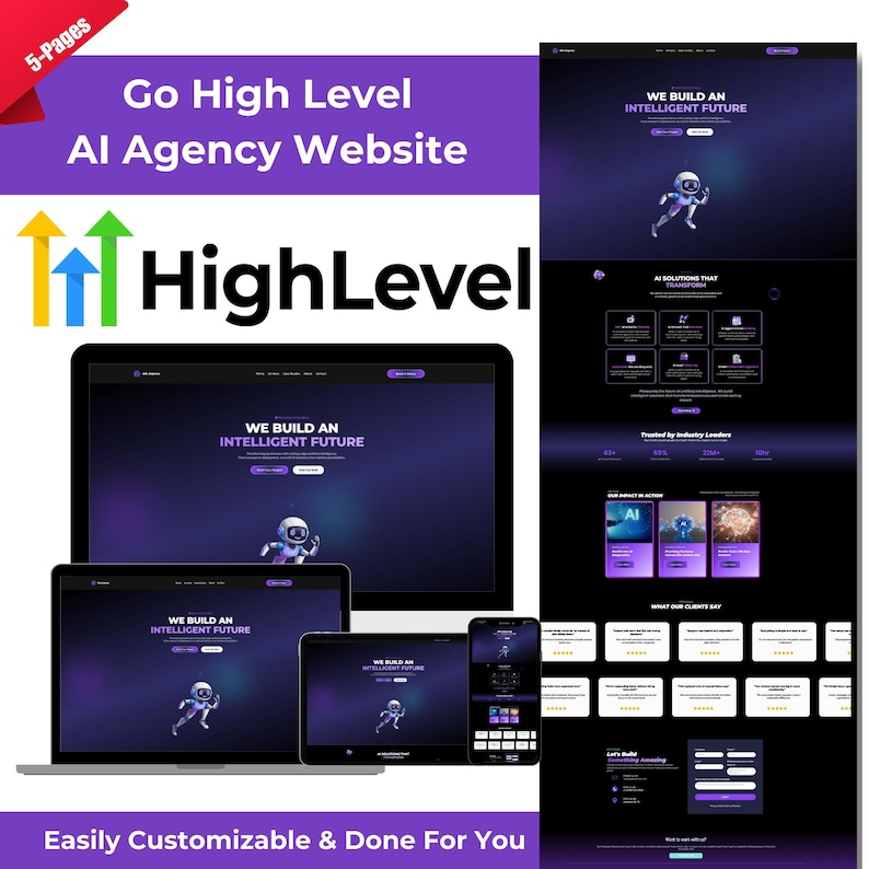AI Agency Website Template | Gohighlevel Premium Website | High-end ...
