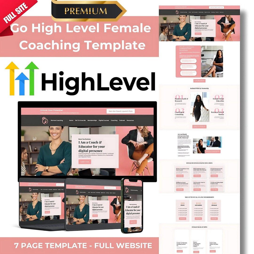 Go High Level Website Template: Female Business Coach, Therapist ...
