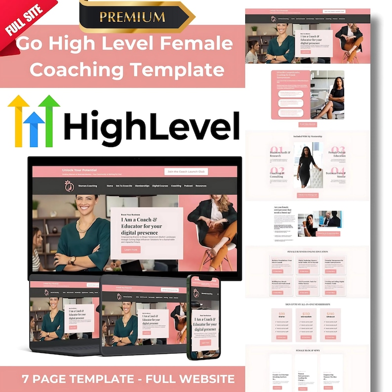 Go High Level Website Template: Female Business Coach, Therapist ...