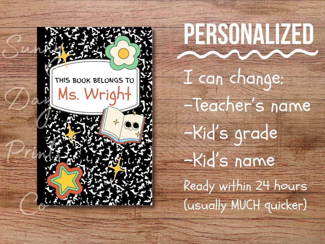 Customizable, Composition Notebook Gift Card Holder, Teacher End of the ...
