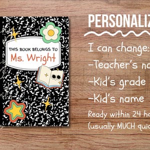 Customizable, Composition Notebook Gift Card Holder, Teacher End of the ...