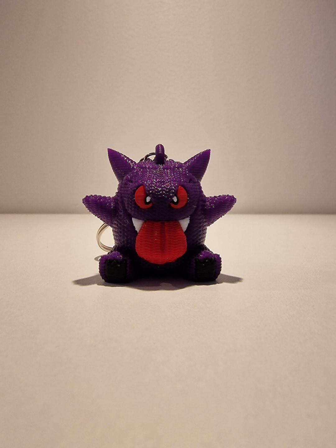 3D Printed Pokemon Gengar Keychain With Knitted Effects - Etsy