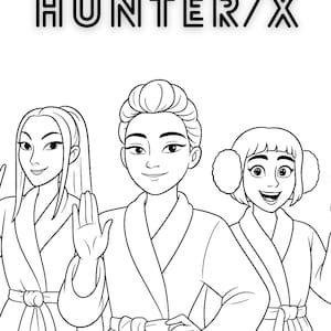 K-pop Demon Hunters, Hunter/x, Huntrix, Coloring Pages, 2xpdf Files ...
