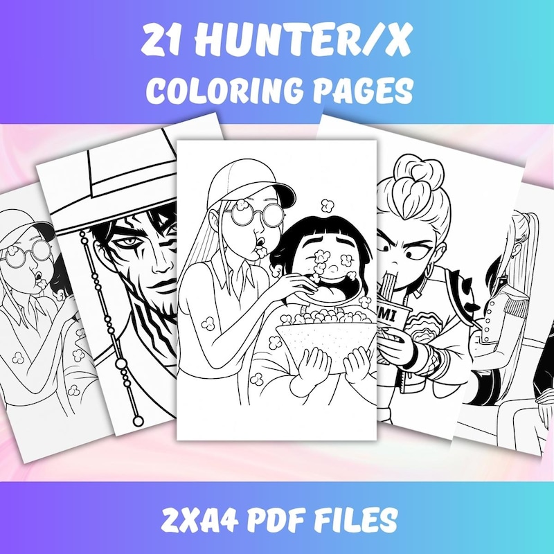 Huntrix Coloring Pages - Etsy