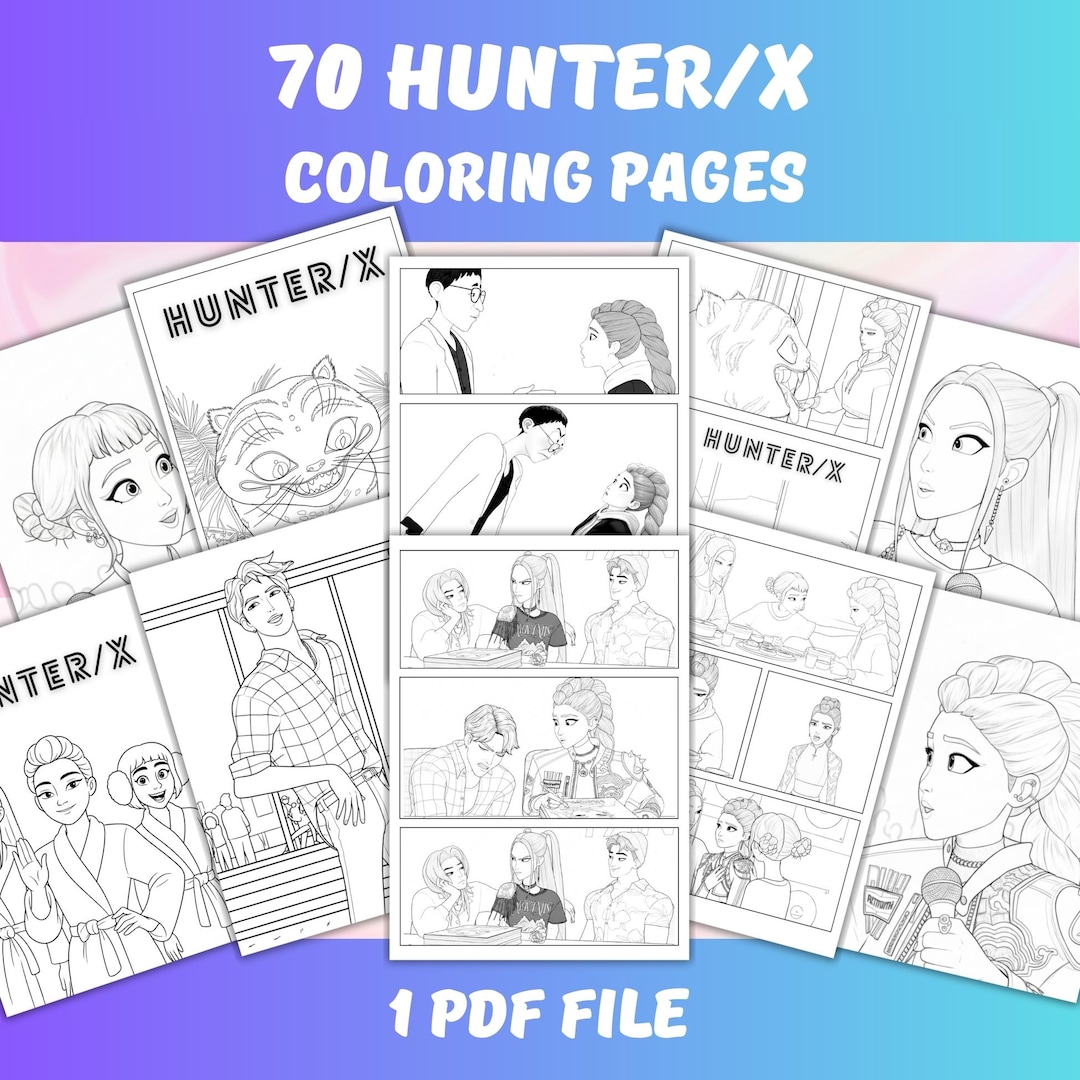 70 Huntrix Kpop Demon Hunters, Kpop Idol Coloring Pages, Saja Band ...