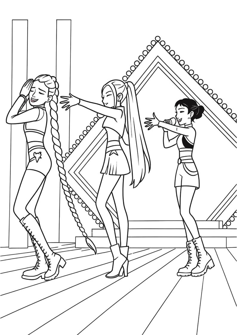 K-pop Demon Hunters, Hunter/x, Huntrix, Coloring Pages, 2xpdf Files ...