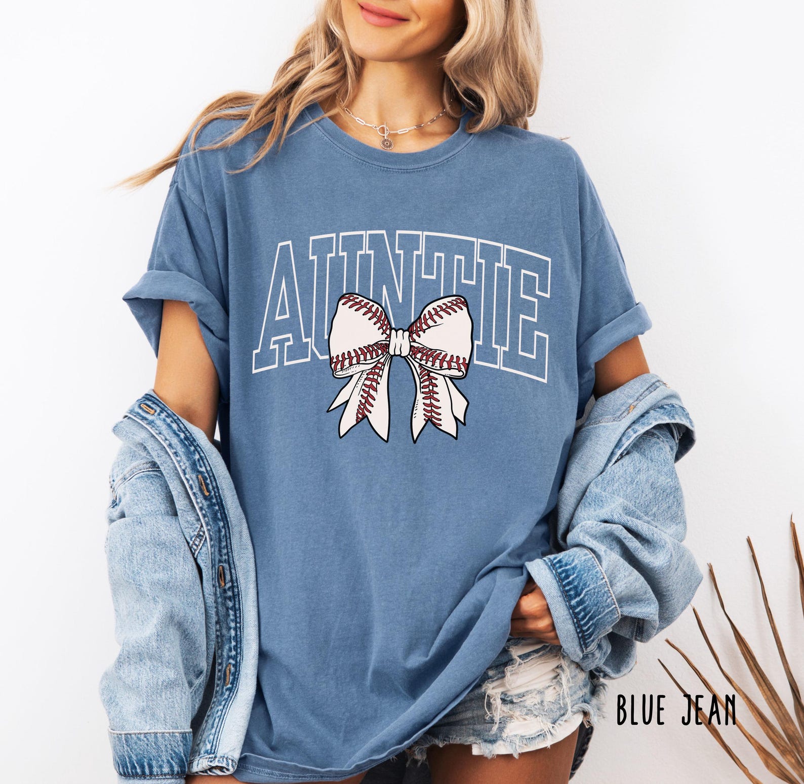 Comfort Colors®, Auntie Baseball Shirt, Baseball Bow Shirt, Sport Aunt ...