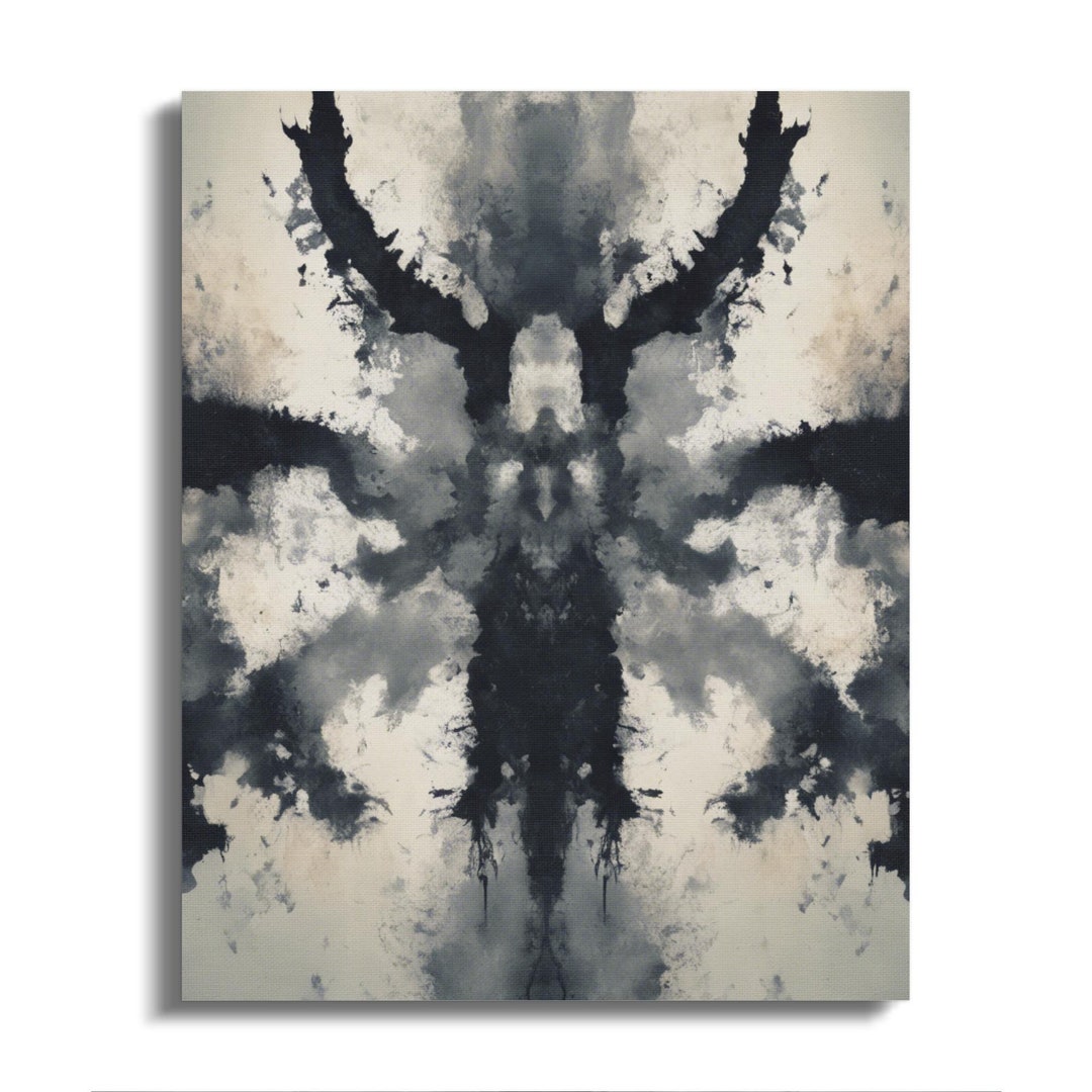 Rorschach Inkblot Art Print: Modern Home Office Decor - Etsy