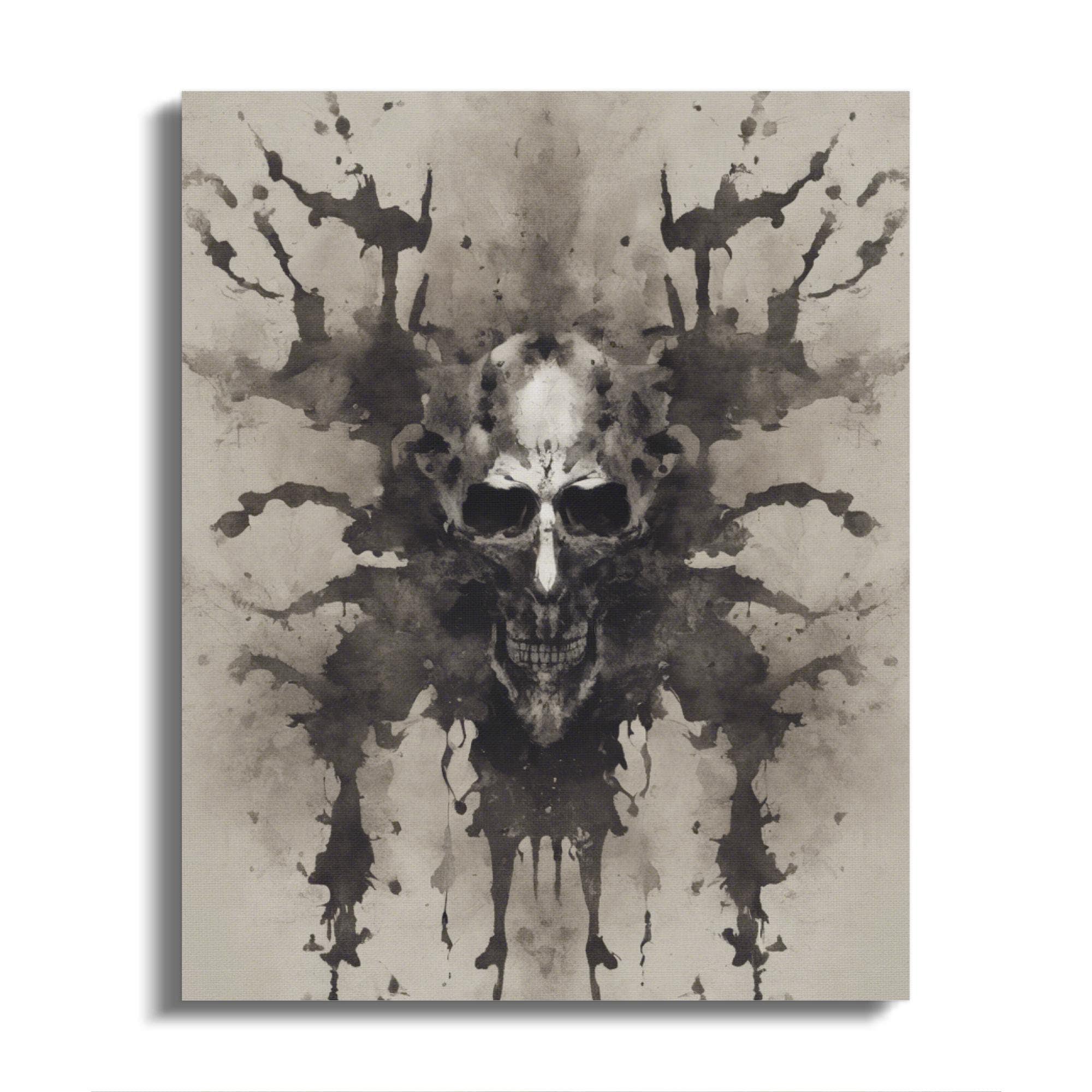 Skull Splash Art Print: Gothic Horror Home Decor - Etsy
