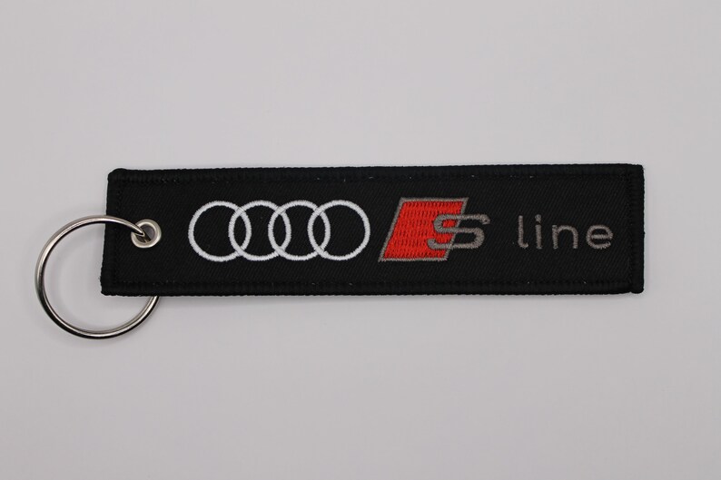 Audi S Line Embroidered Keychain - Etsy