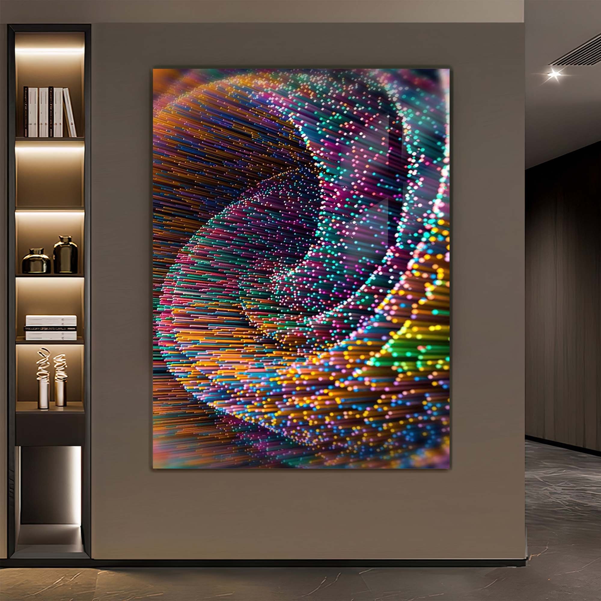 Colorful Glass Decor, Galaxy Vortex Glass, Tempered Glass Wall Art ...