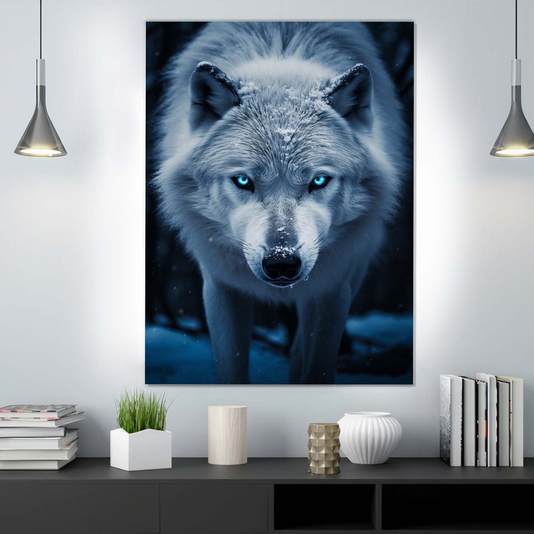 Wolf Wall Art, Tempered Glass Wall Art,glass Printing,wolf Wall Decor ...